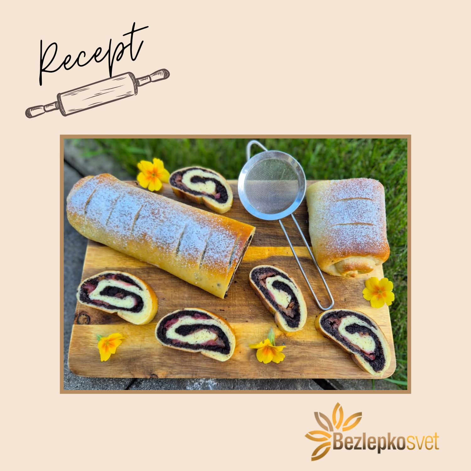 MAKOVÝ ZÁVIN S ČEREŠŇAMI - Bezlepkosvet.sk